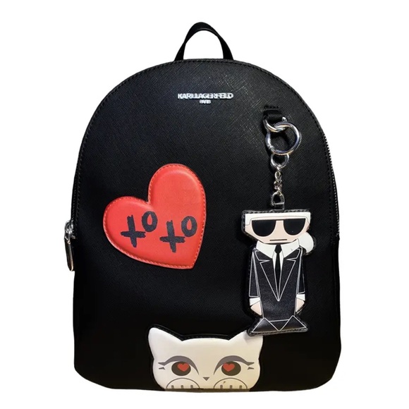 Karl Lagerfeld | Bags | Karl Lagerfeld Women Black Adele Patch Backpack ...